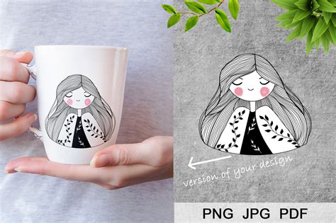 Hand Drawn Cute Girl Graphic Princess Graphic By Vitaminka26