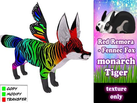Second Life Marketplace Monarch Tiger Rainbow Fennec Fox