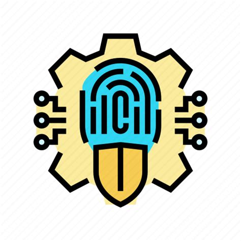 Security System Biometric Fingerprint Id Finger Icon Download On