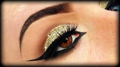 Gold Glitter Eyeliner Makeup Tutorial Dismakeup
