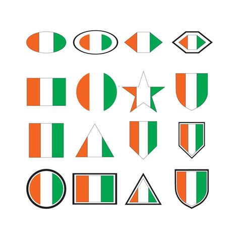 Ivory Coast Flag Logo 13385587 Vector Art At Vecteezy