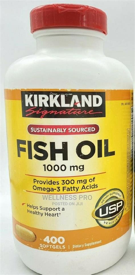 Kirkland Signature Omega 3 Fish Oil Concentrated 1000mg 400 Softgels