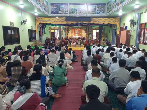 မိုင်းဖြတ်မြို့နယ်၌ အောင်ဇမ္ဗူဆုတောင်းပြည့်စေတီတော် ရွှေထီးတော်တင်လှူပ