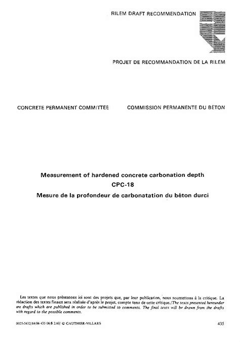 Pdf Measurement Of Hardened Concrete Carbonation Depth Dokumentips