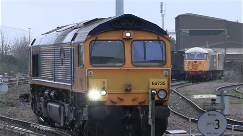 Trains At Leicester Station Mon 27th Feb 2023 Class 66 66735