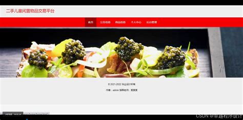 java毕设项目二手儿童闲置物品交易平台计算机（附源码 系统 数据库 lw） csdn博客