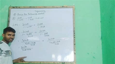 Prove That Sin Lambda1 Cot A Cos Lambda1 Tan A Sin A