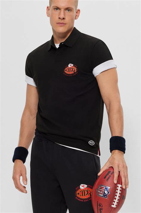 Boss Polo De Piqué De Algodón Boss X Nfl Con Detalle De La Colaboración