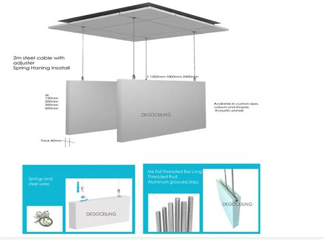 2x4 Acoustical Fiberglass Baffle Ceiling Board Nrc09 Suspended Grid