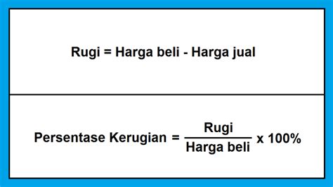 Cara Menghitung Rugi Dan Persentase Kerugian