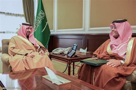 نائب أمير منطقة تبوك يستقبل رئيس الجامعة صحيفة صدى تبوك الإلكترونية