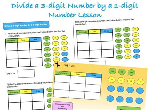 Year 4 Multiplication And Division B Divide A 3 Digit Number By A 1 Digit Number Lesson