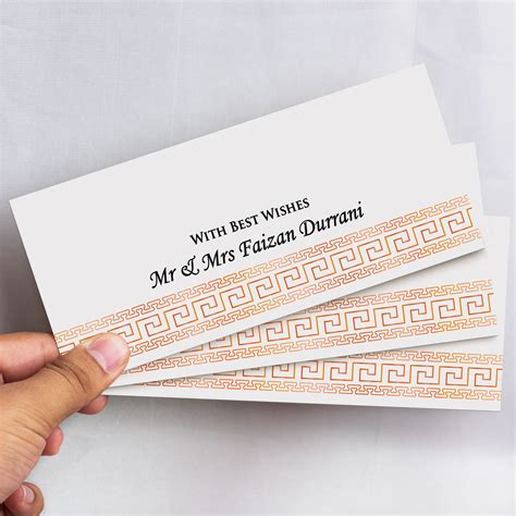 Classic Pattern Border Design White Pearl Envelopes