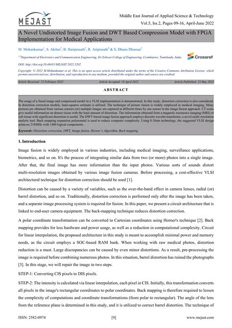 a novel undistorted image fusion and dwt based compression model with fpga implementation for