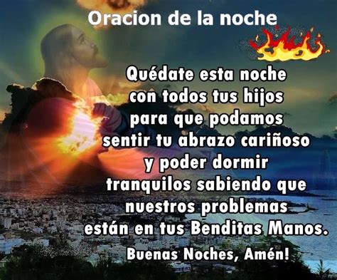 Oración de la noche Señor quédate esta noche con tus hijos para que
