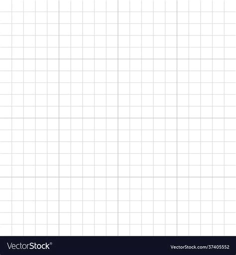 White Square Grid Background Notebook Paper Vector Image