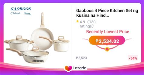 Gaoboos Piece Kitchen Set Ng Kusina Na Hindi Dumikit Para Sa Induction At Gas Stove Na May