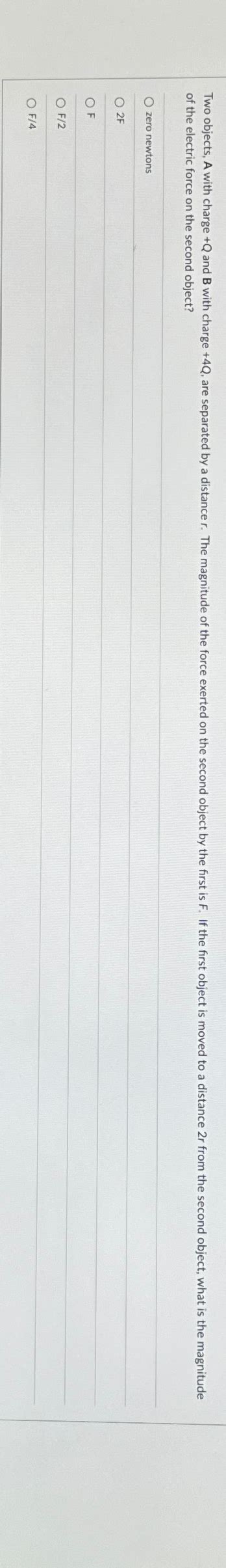 solved of the electric force on the second objectzero