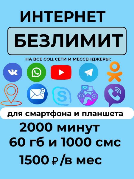 SIM-карта Сим карта с тарифом для смартфона за 1500 р/мес, 60 ГБ, 2000 ...