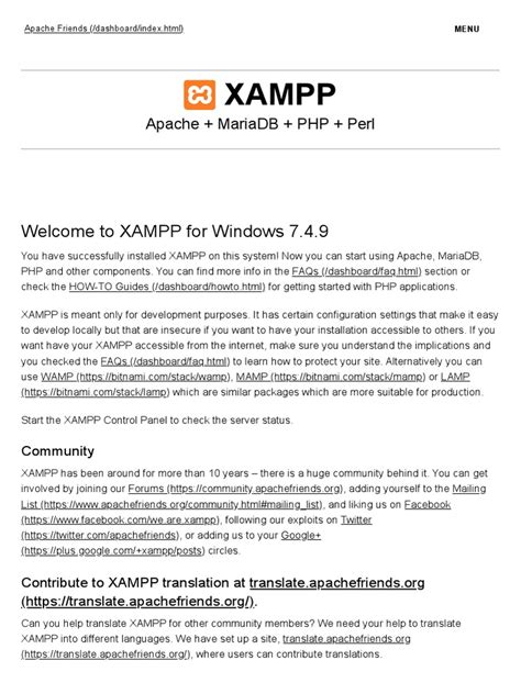 welcome to xampp pdf pdf