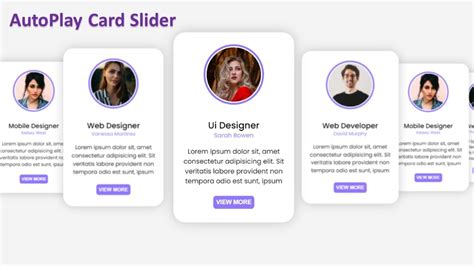 How To Make A Card Slider In Html Css And Javascript Autoplay Slider Youtube