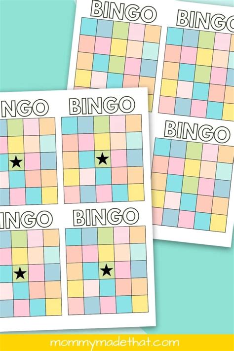 Bingo Card Templates Free Printables