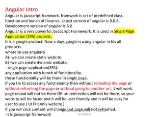 Angular Training With Project In Hyderabad India PPT