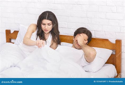 Erectile Dysfunction Sex Or Relationship Problems Young Black Man Sitting On Bed Offended