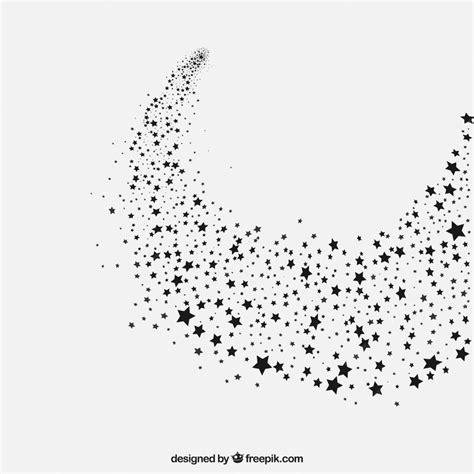 흑인과 백인 스타 트레일 배경 디자인 무료 벡터