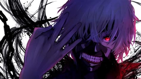 Purple Hair Red Eyes Ken Kaneki Hd Tokyo Ghoul Wallpapers Hd