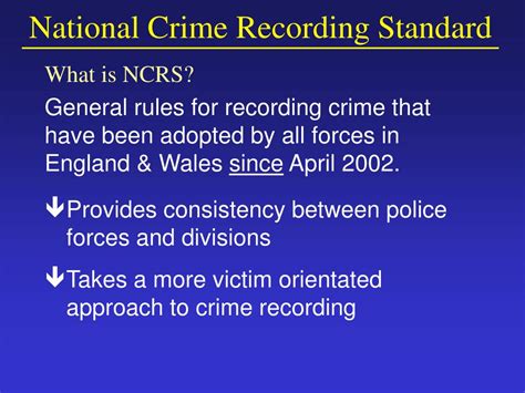 Ppt National Crime Recording Standard Powerpoint Presentation Free