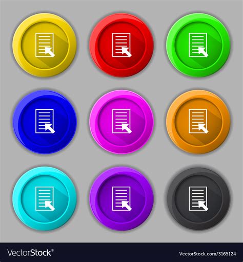 Text File Sign Icon Document Symbol Set Royalty Free Vector