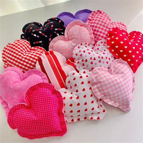 Valentines Day Decor Small Heart Pillows Stuffed Hearts Plush