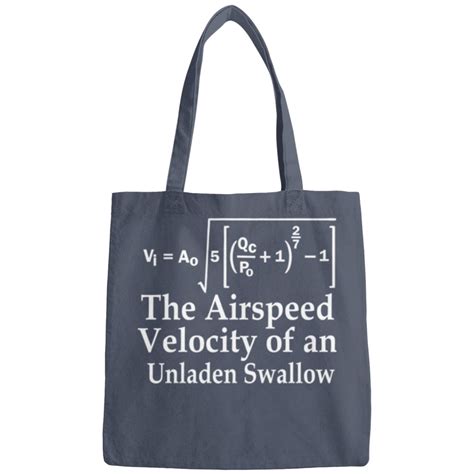 The Airspeed Velocity Of An Unladen Swallow T Monty Python The Holy Grail Movie Quote S Bags
