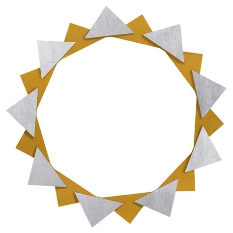 Collage Du Fleur Soleil Mirror In Silver Gold For Sale At 1stdibs