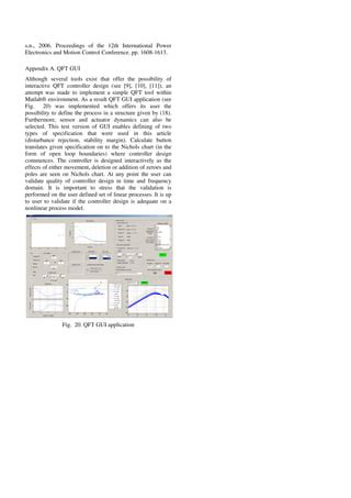 Application Of Quantitative Feedback Theory For Wind Turbine Controller Design PDF