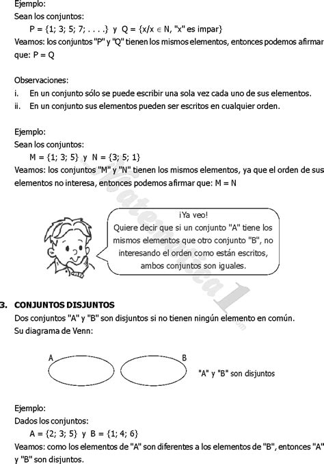 Conjuntos Explicaciones De DeterminaciÓn InclusiÓn Clases Ejemplos Y