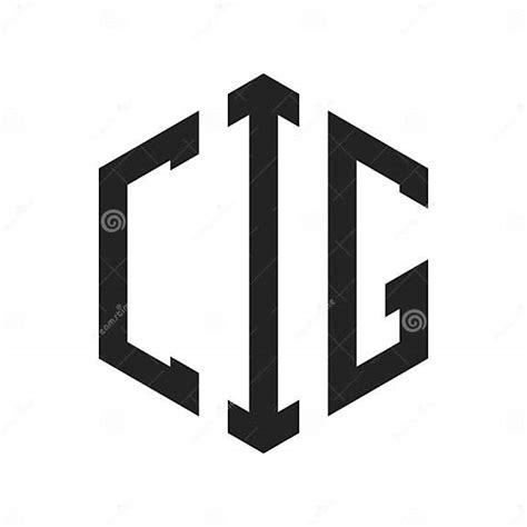 Cig Logo Design Initial Letter Cig Monogram Logo Using Hexagon Shape