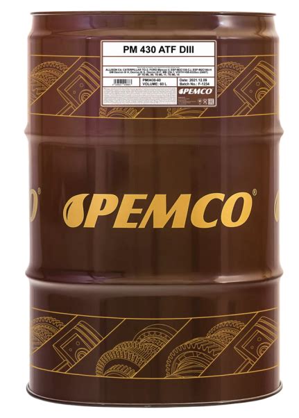 Купить PEMCO 430 ATF DIII в оптово розничной компании МасКом