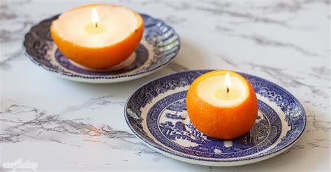 Orange Scented Candles In Rinds Look And Smell Pretty For Fall