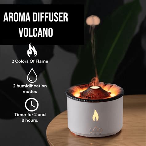 Flame Air Diffuser Ultrasonic Oil And Volcano Diffuser Auto Off
