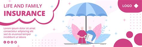 생명보험 커버 템플릿 플랫 디자인 일러스트레이션 소셜 미디어 인사말 카드 또는 웹 인터넷 광고에 적합한 스퀘어 배경 편집 가능 벡터에 대한 스톡 벡터 아트 및 기타 이미지