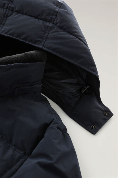 Mens Blizzard Field Jacket Blue Woolrich Usa