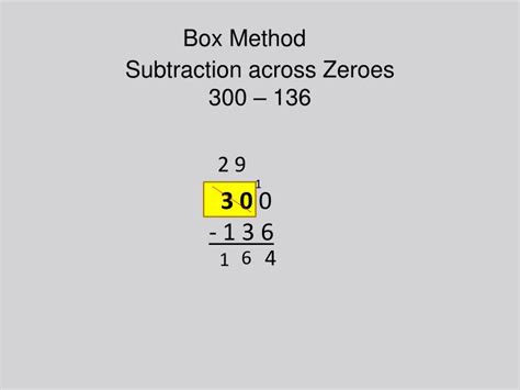 PPT Box Method Subtracting Across Zeroes PowerPoint Presentation ID 1784002