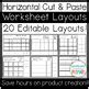 Horizontal Cut And Paste Editable Worksheet Layouts TPT
