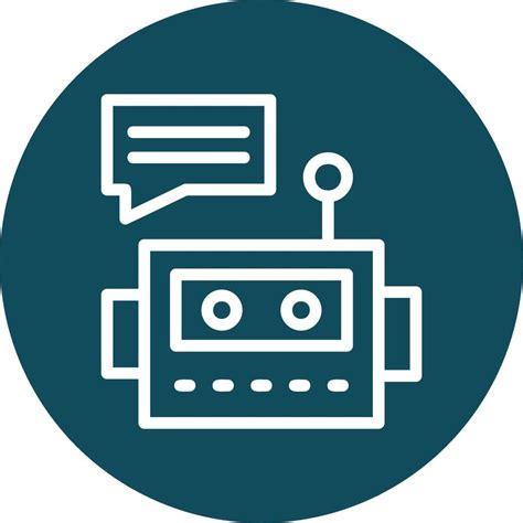 Chatbot Outline Circle Icon 39492614 Vector Art At Vecteezy