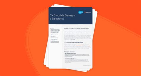 Cx Cloud Da Genesys E Salesforce Genesys