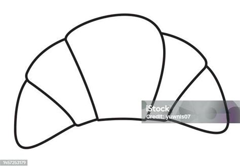 크로와상 블랙 라인 아이콘 클립 아트 베이커리 과자 벡터 일러스트 레이 션 크루아상에 대한 스톡 벡터 아트 및 기타 이미지 크루아상 로고 바게트 Istock