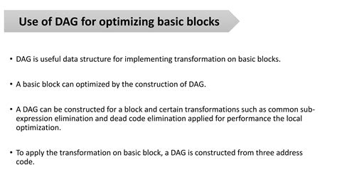 Directed Acyclic Graph Representation Of Basic Blocks Pptx