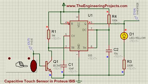 Touch Sensor Using 555 Timer Ic Circuit Diagram Wiring Flash